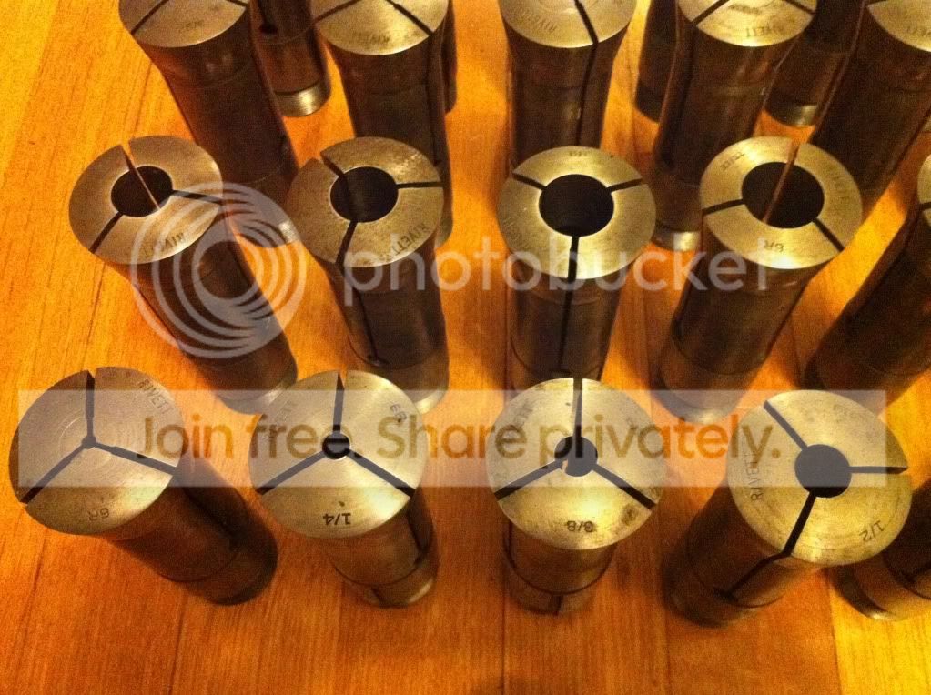 Rivett 6 R Collets x 32nds: 1/16" to 1-3/32