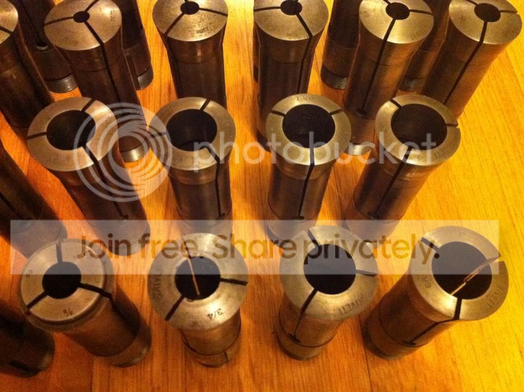 Rivett 6 R Collets x 32nds: 1/16" to 1-3/32