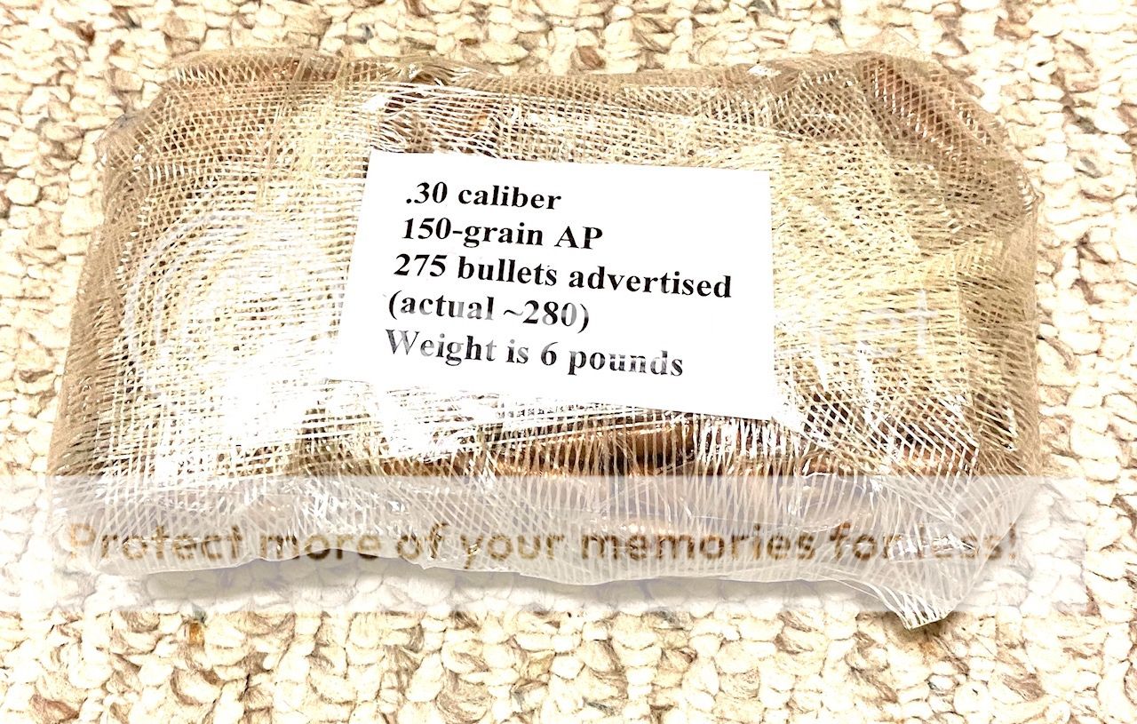 SOLD OUT ---30 caliber AP bullets – 150 grain – armor piercing - 275 ...