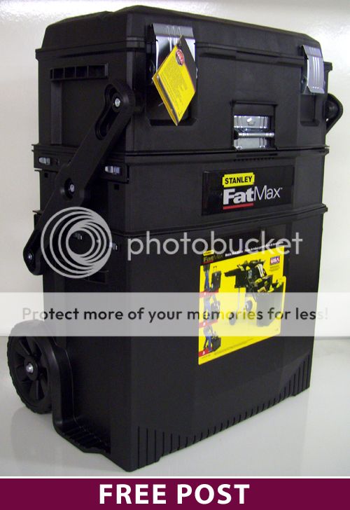 Stanley Fat Max 1-94-210 Cantelever Rolling Workshop Tool Box Storage ...